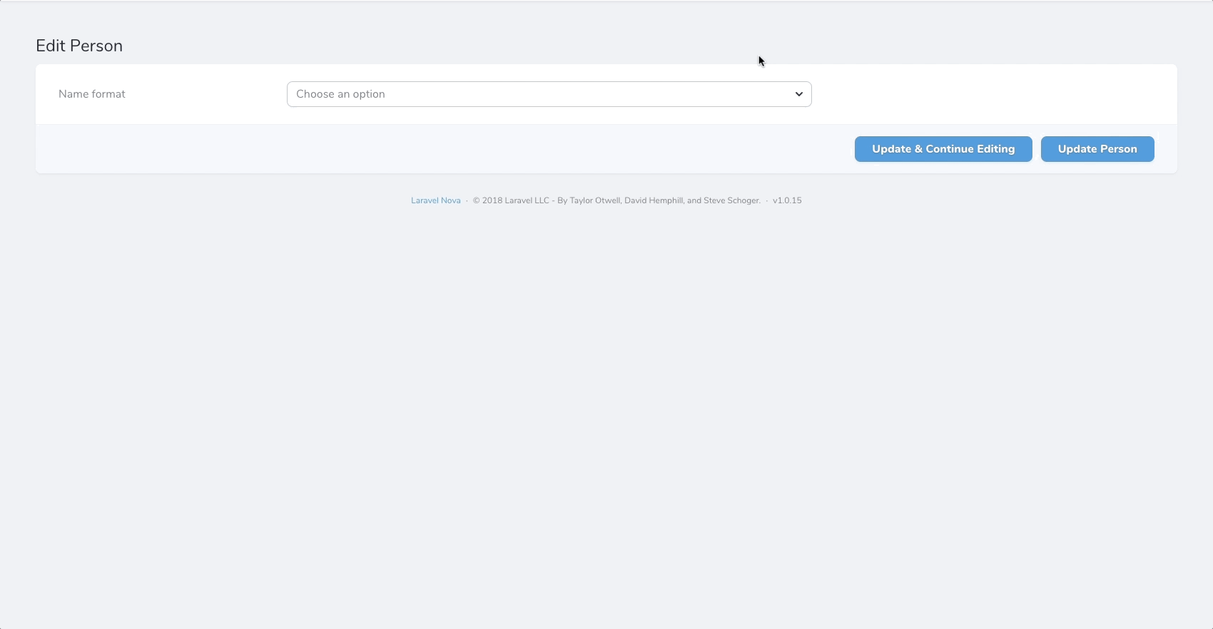 A Laravel Nova field container allowing to depend on other fields values