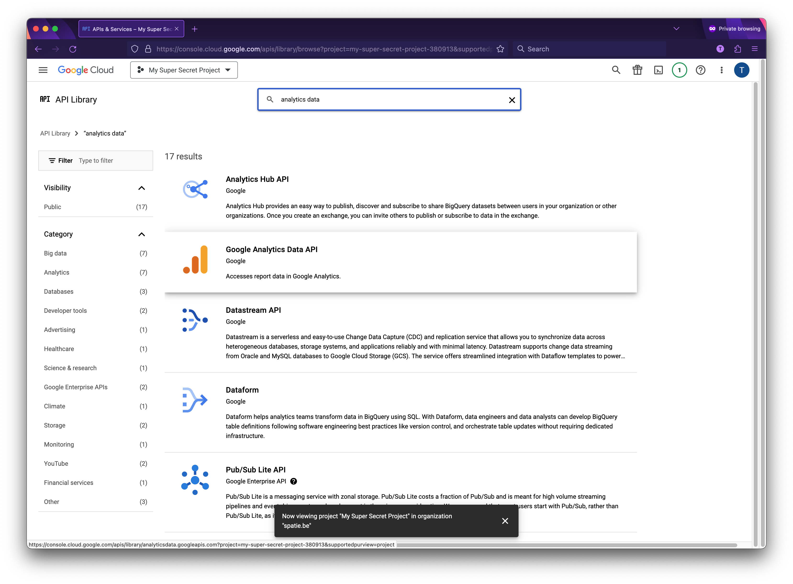 A Laravel package to retrieve Google Analytics data.